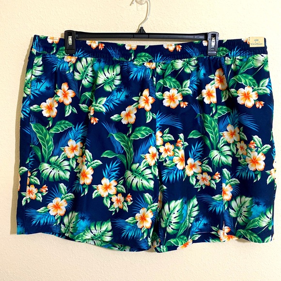 Caribbean | Swim | Caribbean Mens 6 Night Floral Print Swim Trunks Size ...